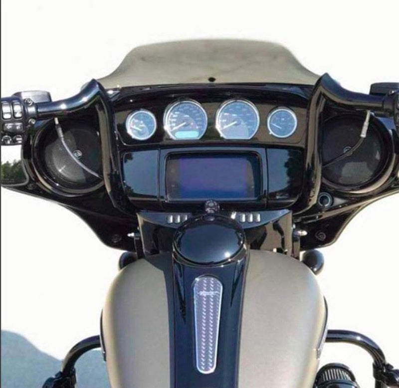 KST Kustoms Gloss Black 14" Bison Bagger Handlebars Bars Harley Tourin ...