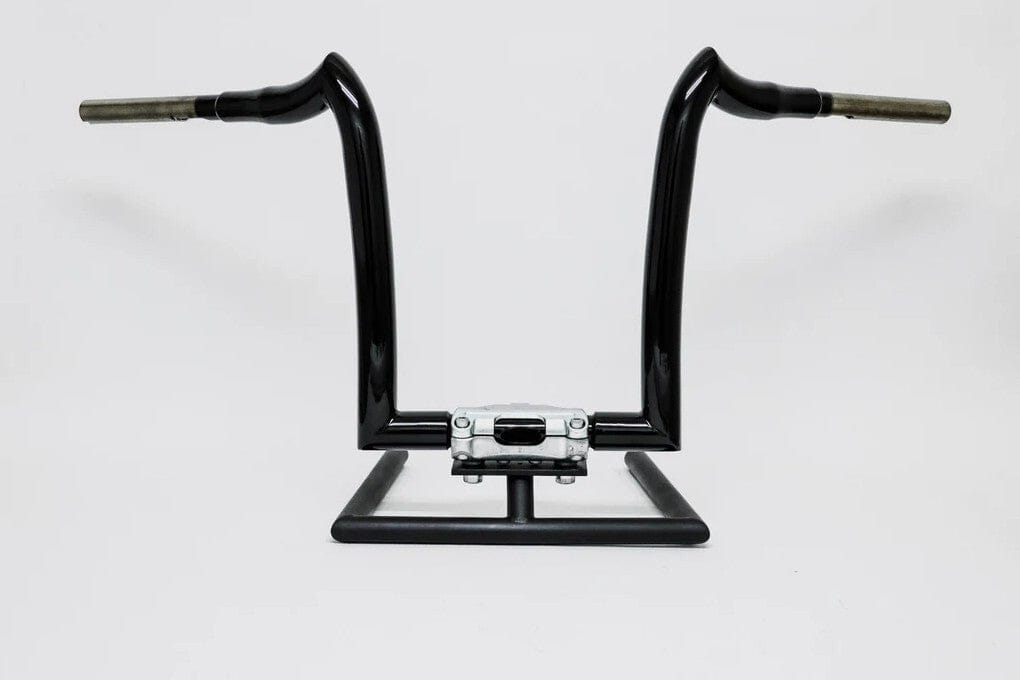 KST Kustoms Gloss Black 12" Ornery Ape Handlebars Bars Harley Road Kin ...