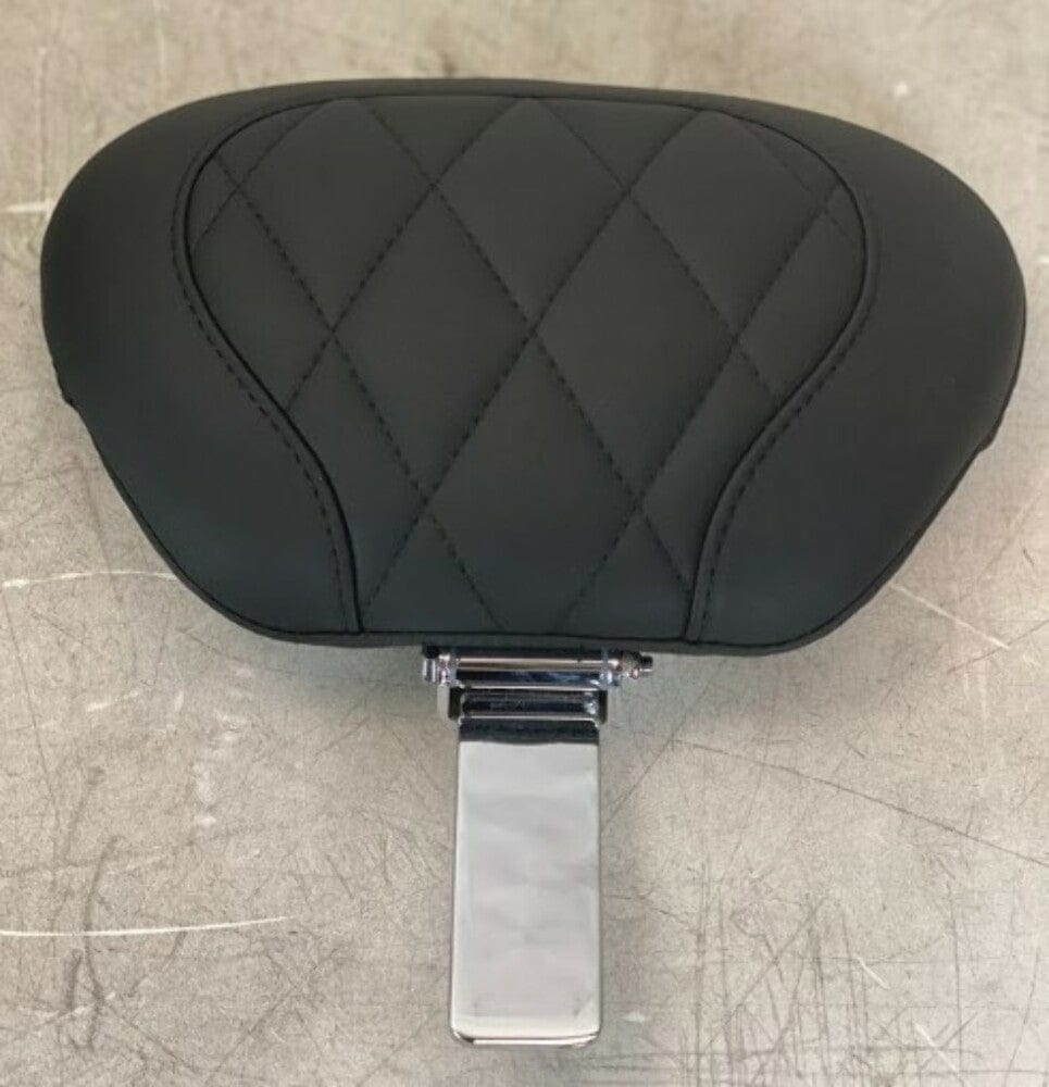 Mustang Tripper Black Solo Seat Diamond Backrest Harley Fatboy Softail ...