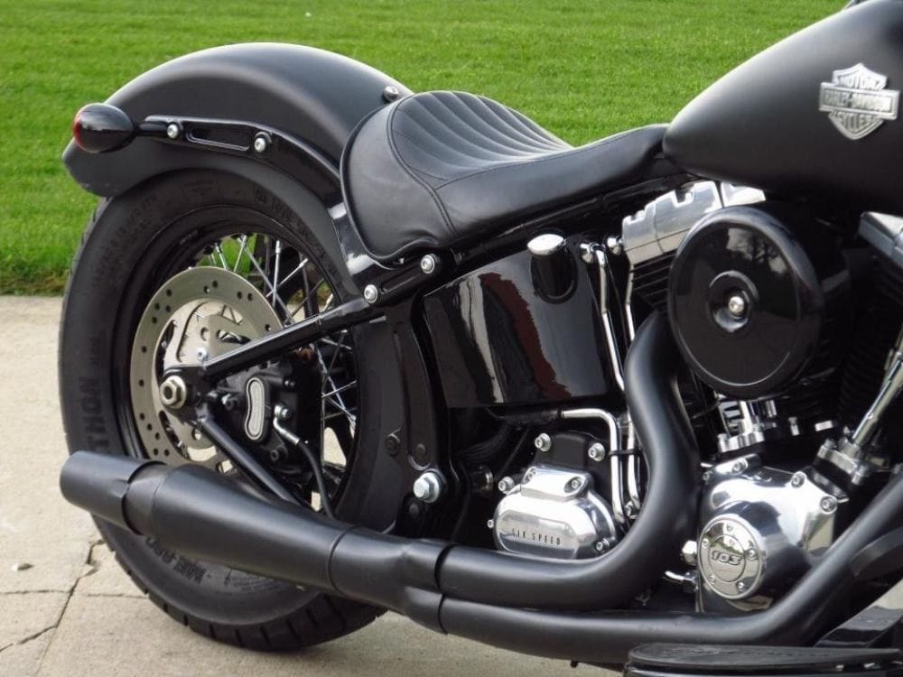 Thunderheader Black 2 Into 1 Pipe Exhaust System Harley Softail FXST F ...