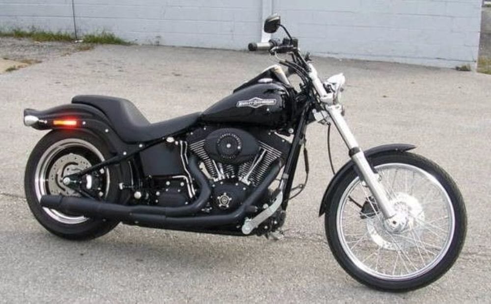 Thunderheader Black 2 Into 1 Header Muffler Exhaust Pipe System Harley ...